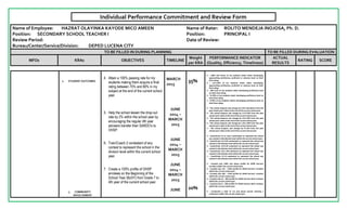 Sample IPCRF (Rpms hush final rechecked) | PDF