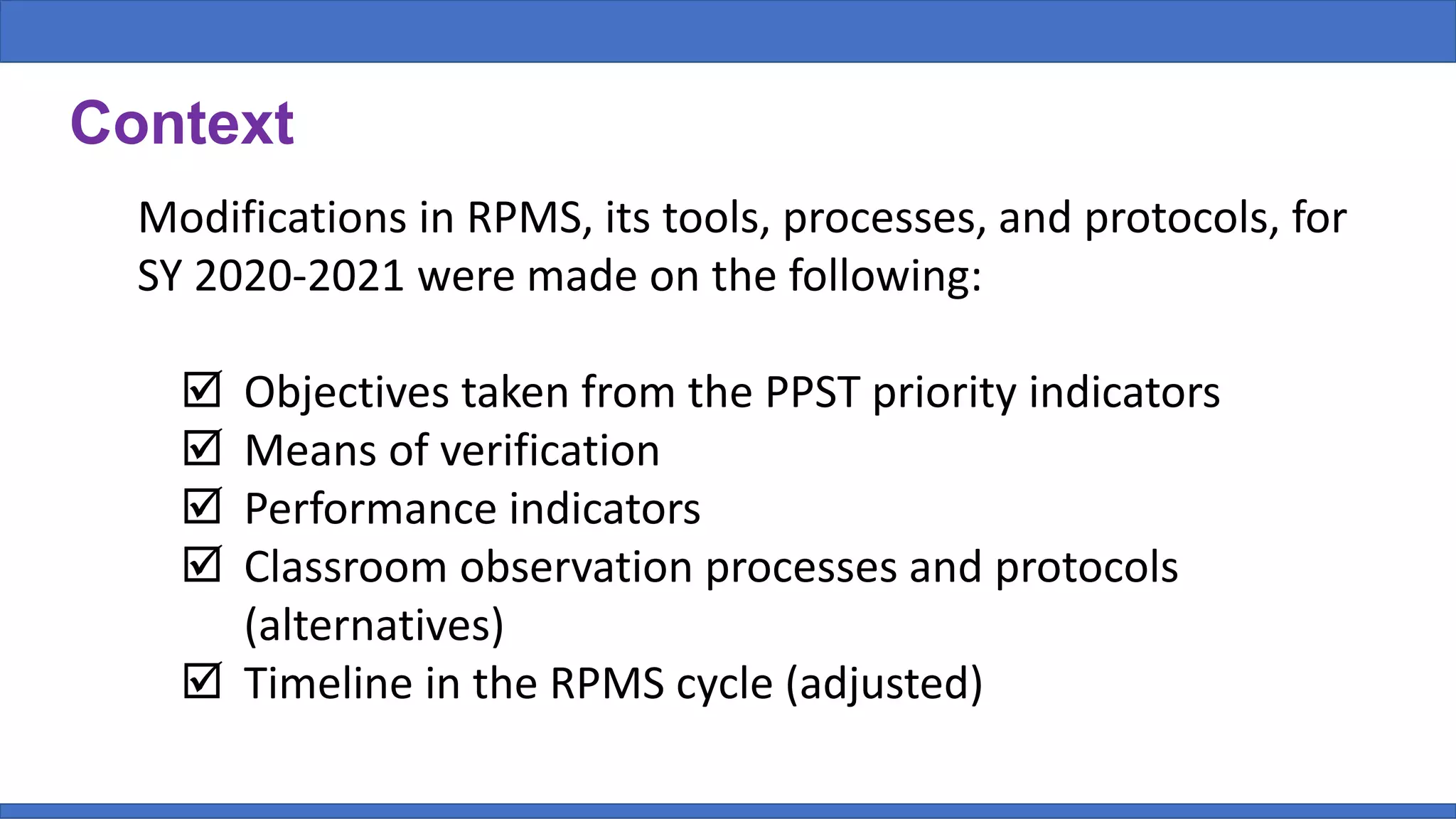 RPMS in the New Normal.pptx | Educational Assessment | Education