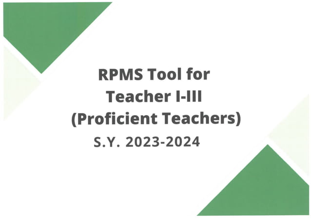 RPMS IPCRF Memo 2023 DM_s2023_008.pdf | Education