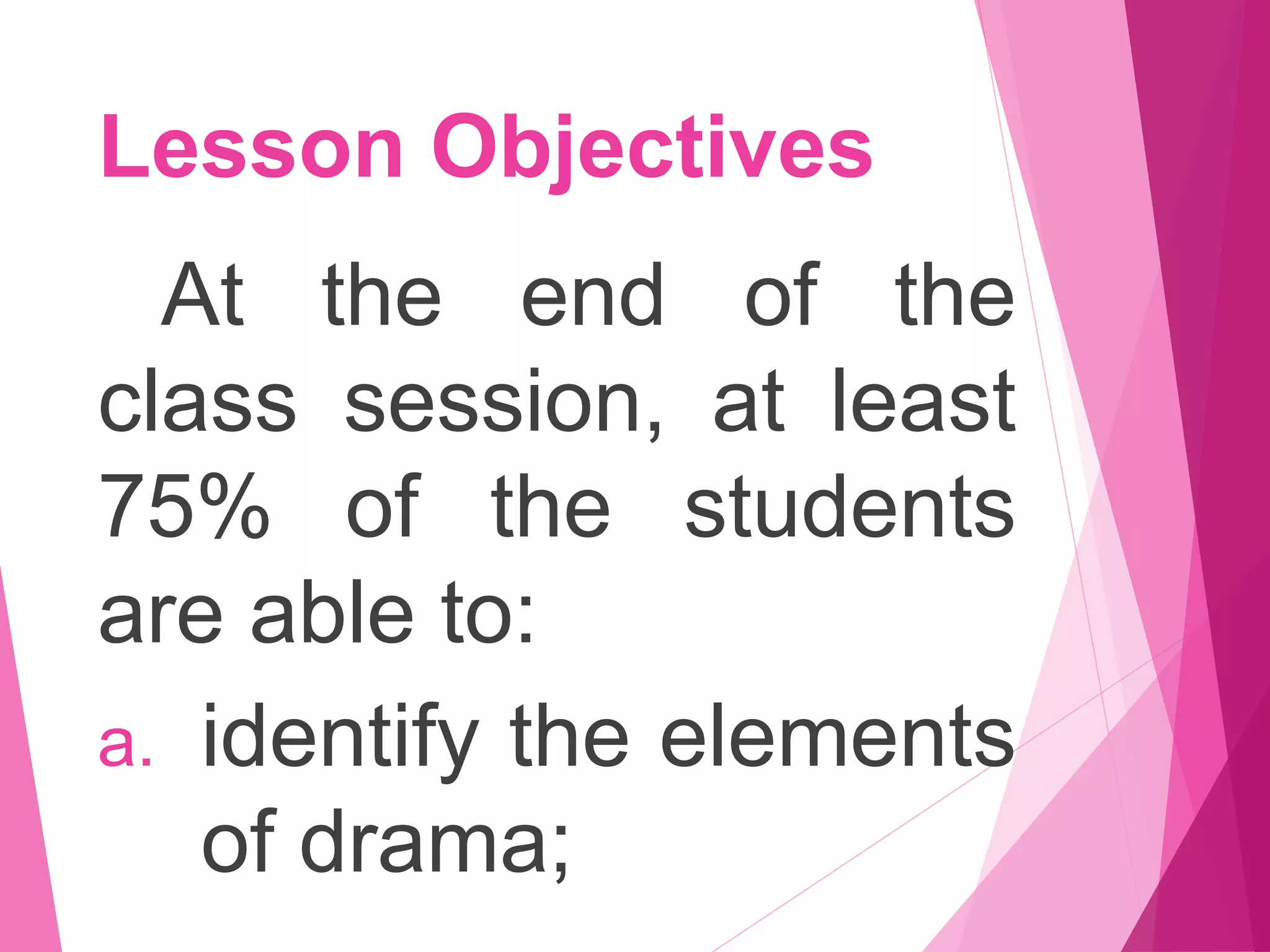 English 8-2nd Quarter DLP 22 Elements of Drama | PDF