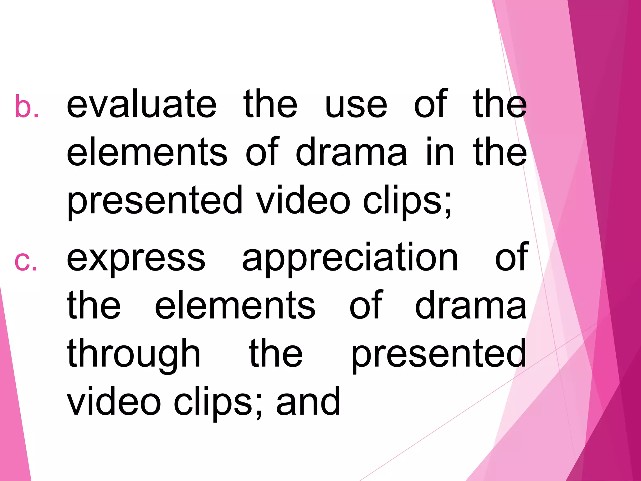 English 8-2nd Quarter DLP 22 Elements of Drama | PDF