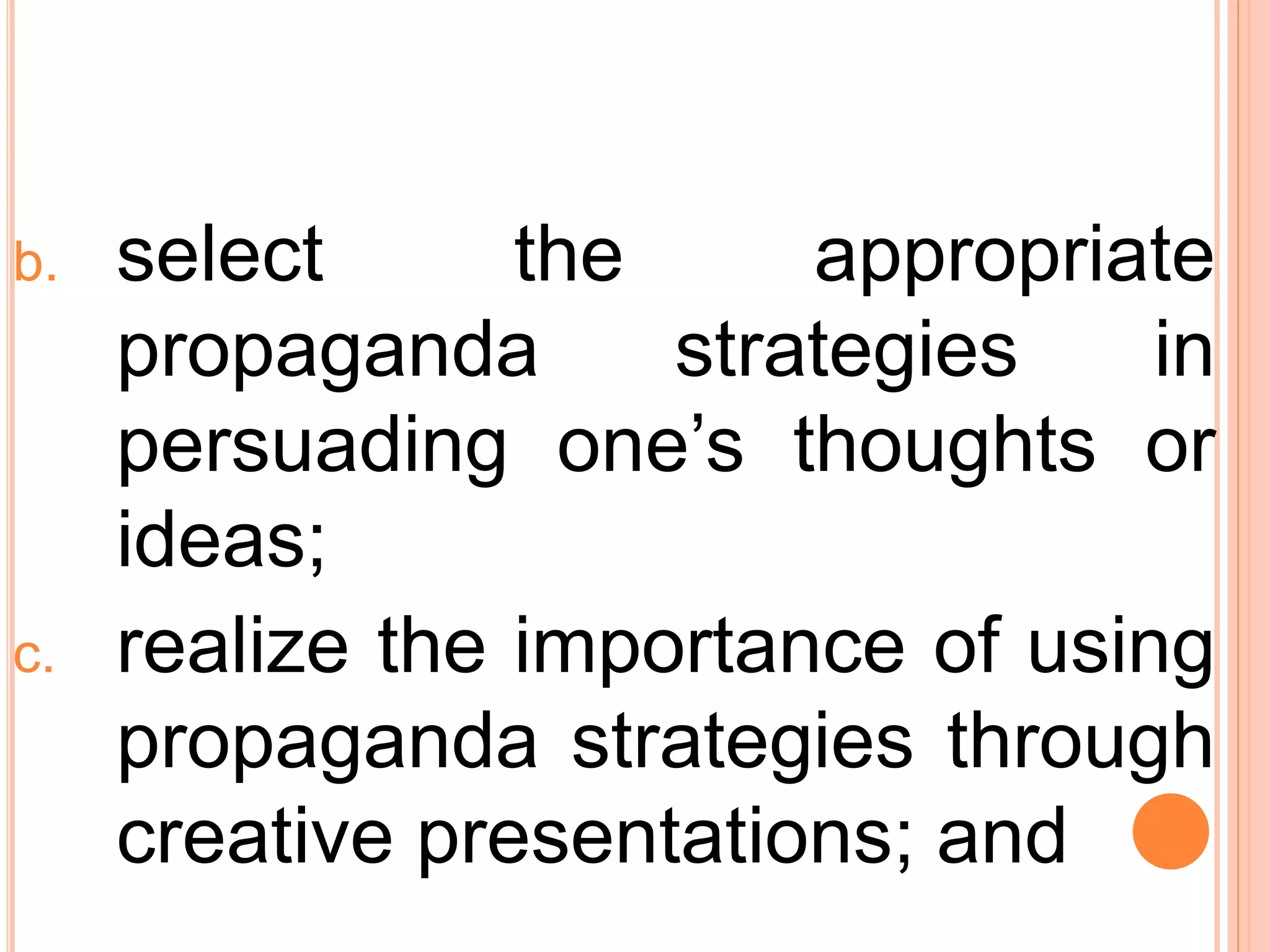 English 8-3rd Quarter DLP 6 Propaganda Strategies | PDF