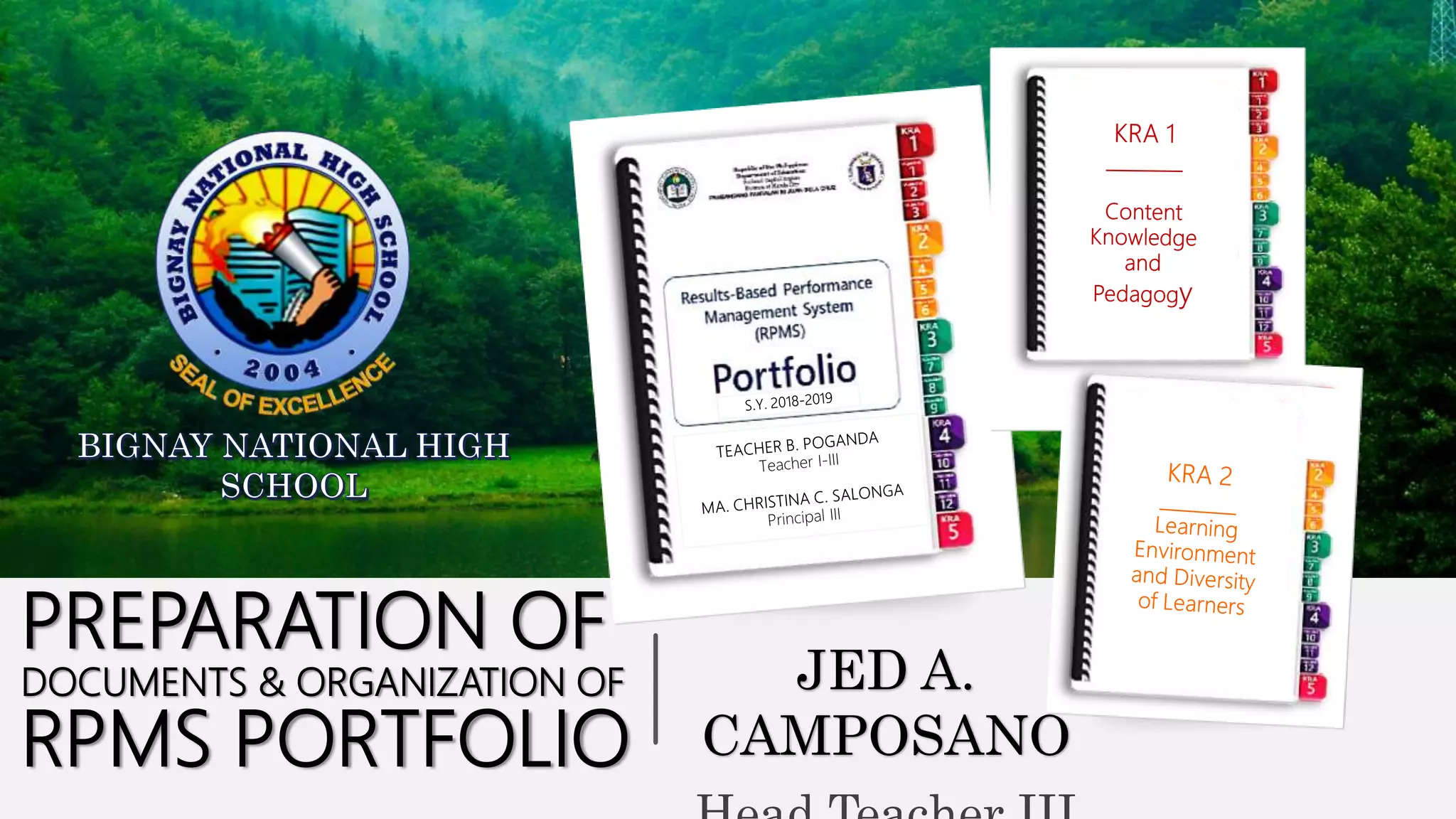 RPMS Portfolio for Teachers I-III | PPTX