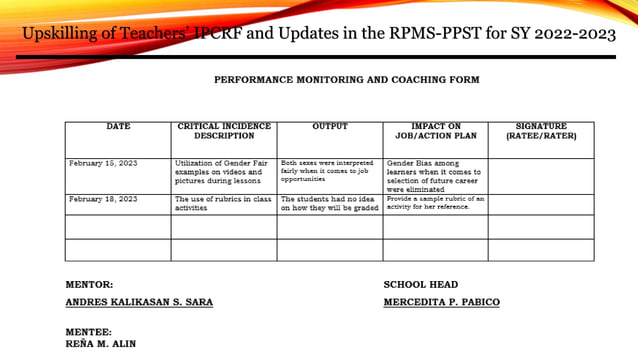 RPMS SLAC 2023-2024.pptx | Education