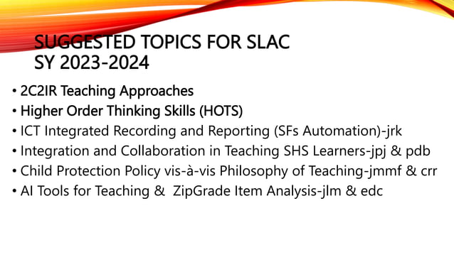 RPMS SLAC 2023-2024.pptx | Education