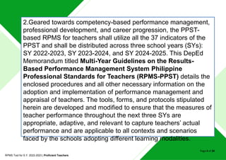 RPMS Tool for Proficient Teachers SY 2022-2023 2.pptx