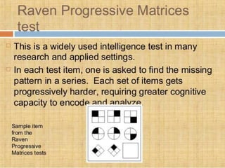 Ravens progressive matrices test | PPTX