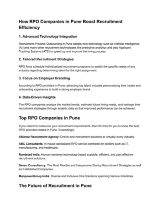 RPO Companies in Pune_ Boosting Recruitment Efficiency Across ...