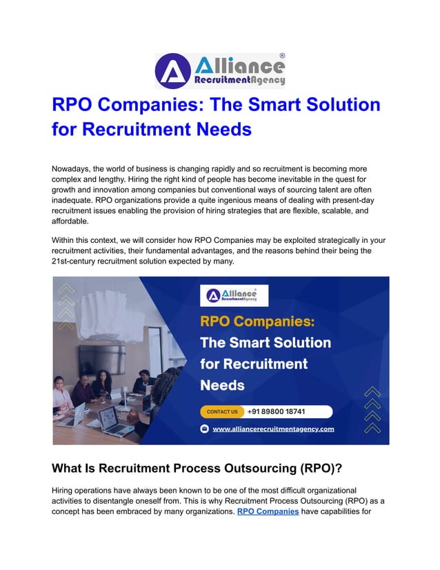 RPO Companies_ The Smart Solution for Recruitment Needs.pdf | Free Download