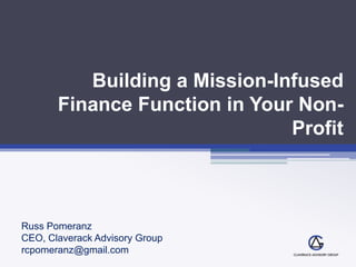 Building A Mission-Infused Finance Function In Your Nonprofit | PPT