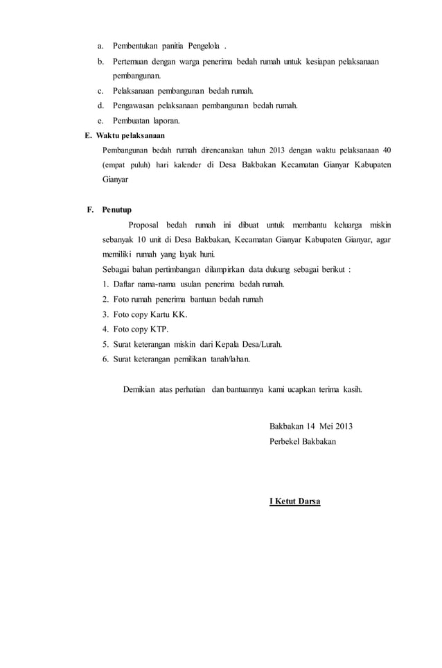 proposal bedah rumah | DOC