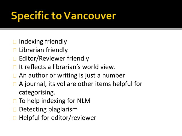 vancouver style of referencing | PPTX
