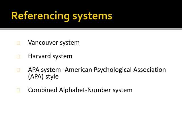 vancouver style of referencing | PPTX