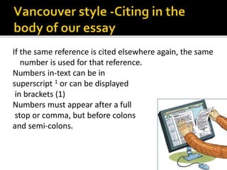 vancouver style of referencing | PPTX