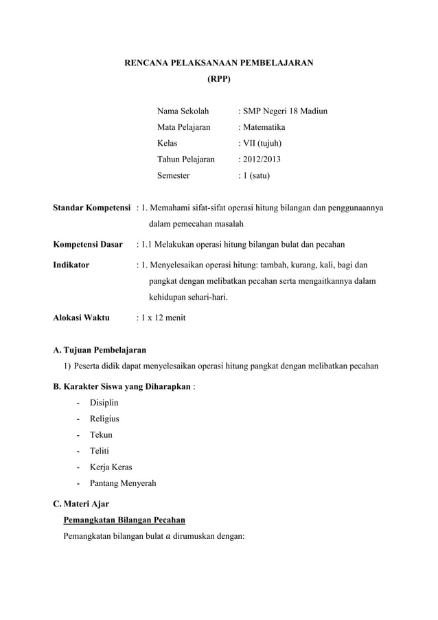 Rpp microteaching | PDF