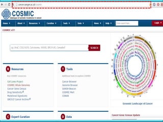 Cancer genome databases & Ecological databases | PPT