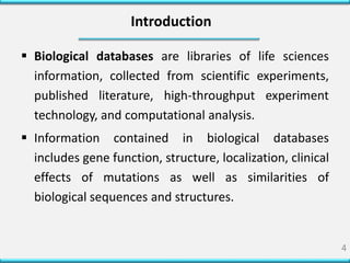 Cancer genome databases & Ecological databases | PPT