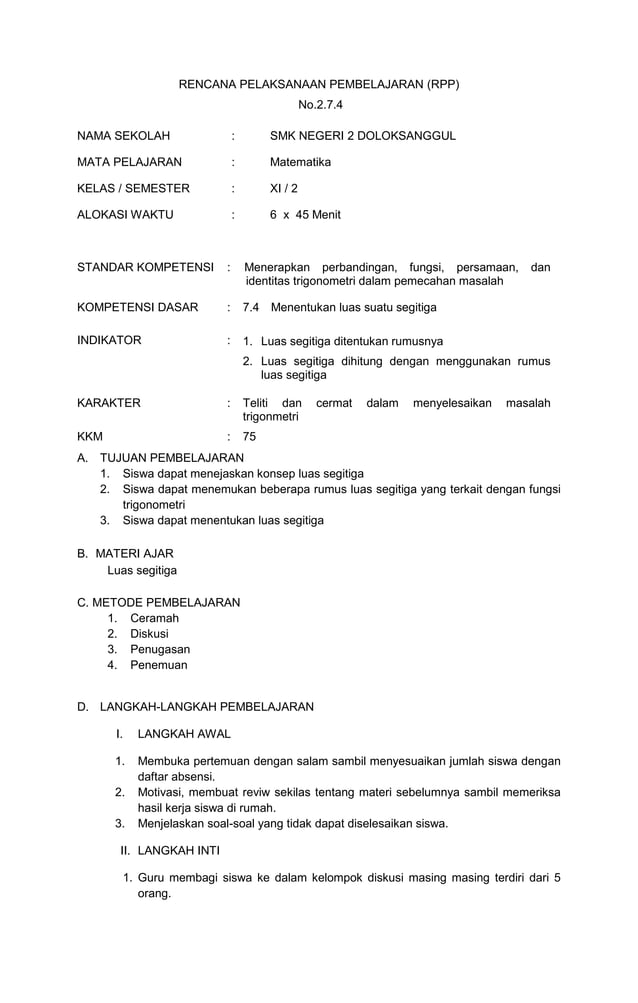 Rpp. 7.4 luas segitiga | PDF