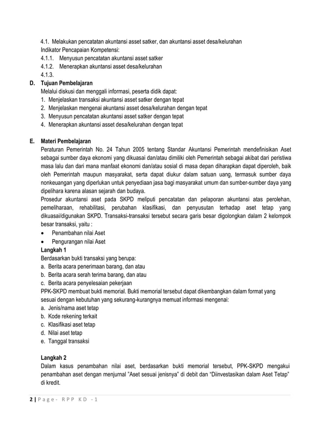 Rpp kd 1 akt lembaga aploud | PDF