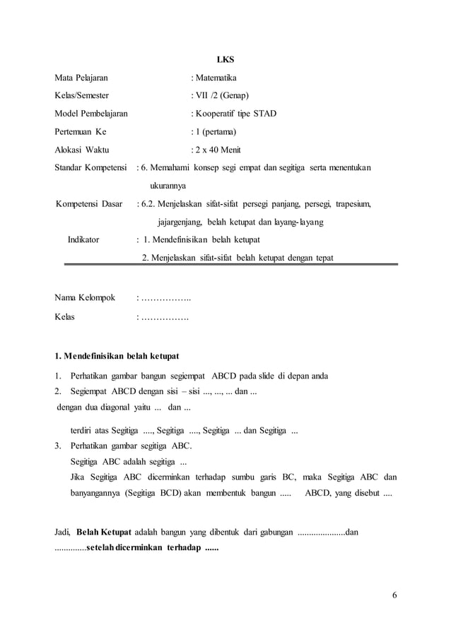 Rpp lks-geogebra-belah-ketupat | DOCX