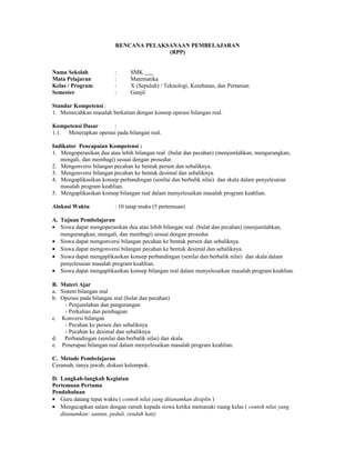 Rpp matematika-kelas-x | DOC