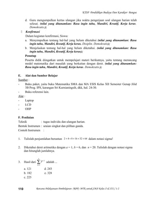 Rpp matematika-kelas-xii-ipa-semester-2 nurhayati sma 3 | PDF