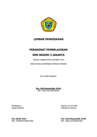Rpp merdeka-belajar-bhs-ind-kondisi-khusus sk-dirjen-2020 | PDF