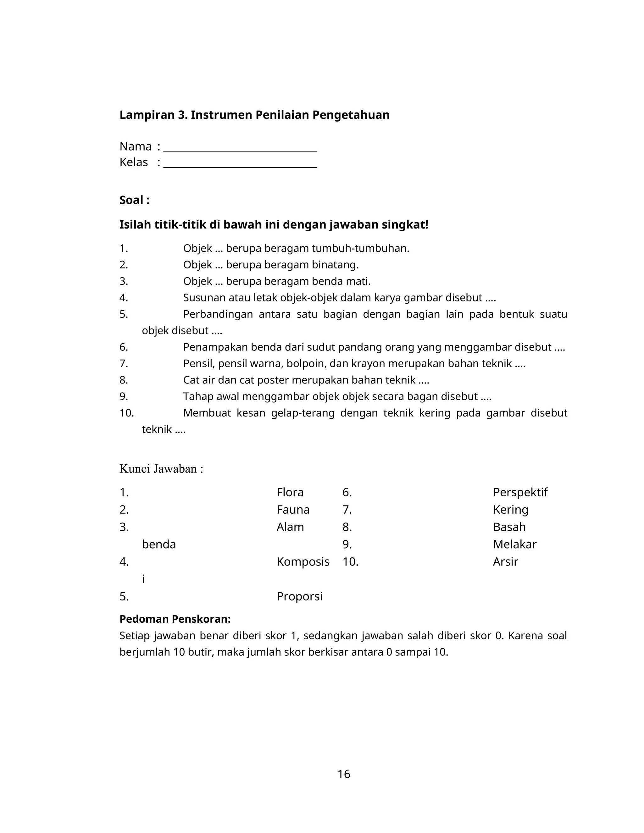 rpp-seni-rupa(1kegiatan hariannn guru dan siswa | PDF