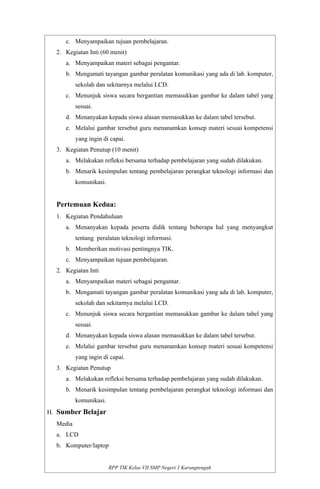 Rpp TIK Kelas VII Smt Gasal | DOC