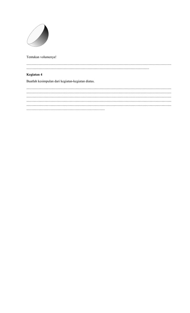 RPP - Unsur-Unsur Bangun Ruang Sisi Lengkung | PDF