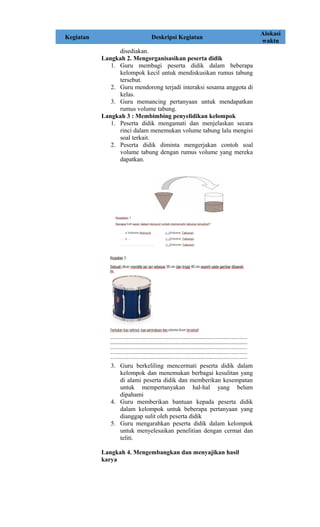 RPP - Volume Bangun Ruang Sisi Lengkung | DOC