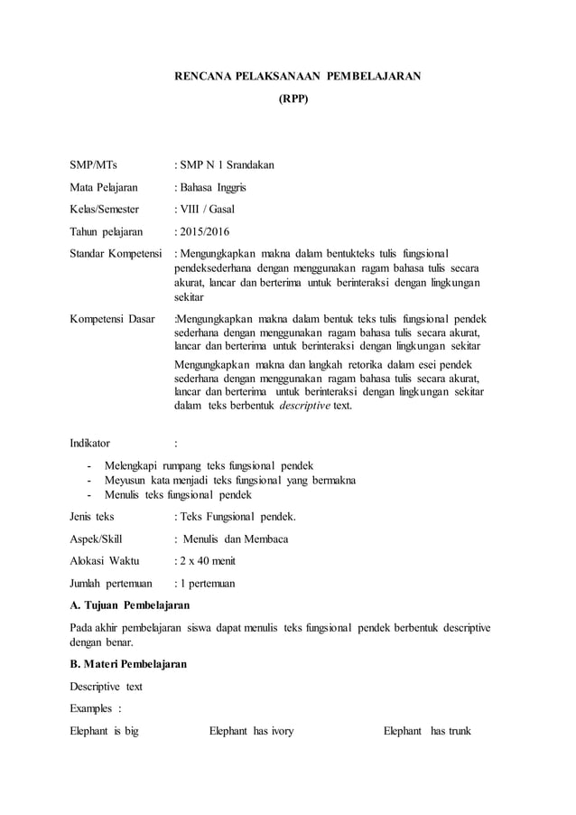 Rpp descriptive | DOCX