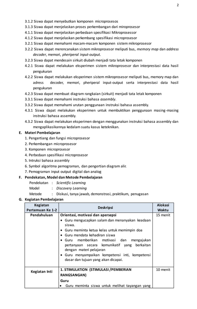 Rpp 1 microprosesor kd 3.1 | PDF