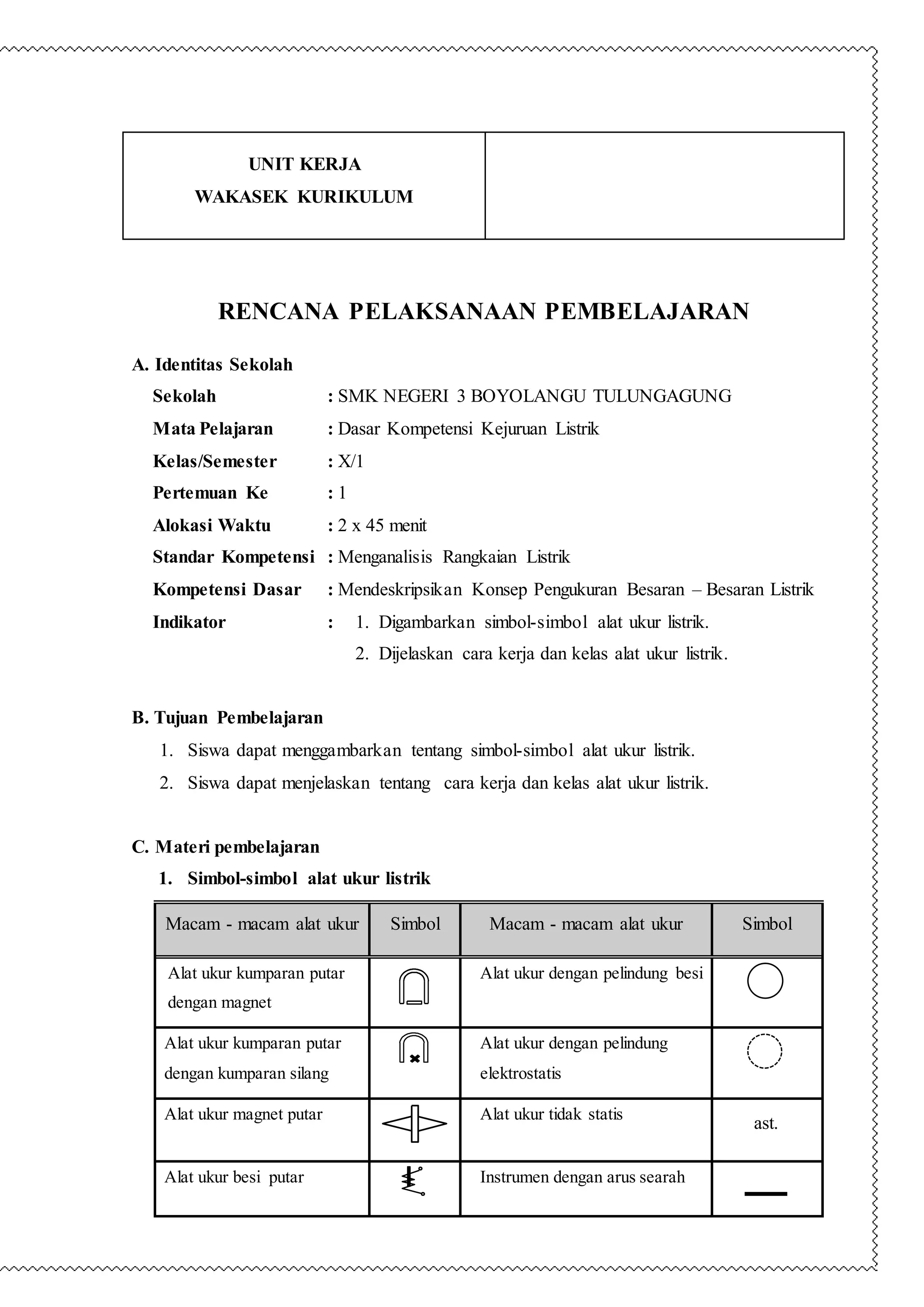 Rpp 1 2 simbol ,prinsip kerja ukur | DOCX