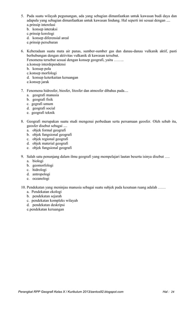 Rpp 1 geo penget. dasar geo | PDF