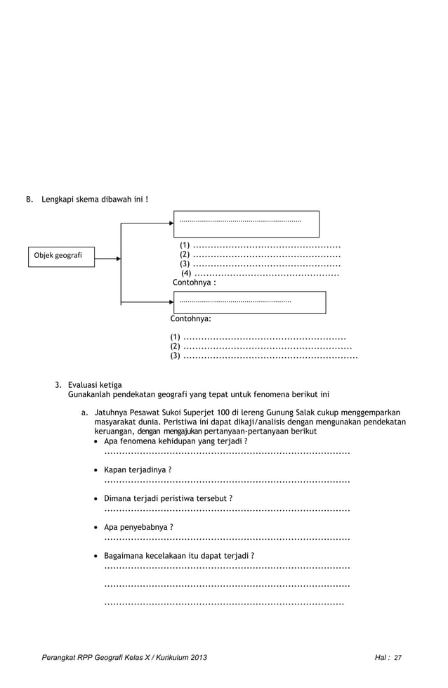 Rpp 1 geo penget. dasar geo | PDF