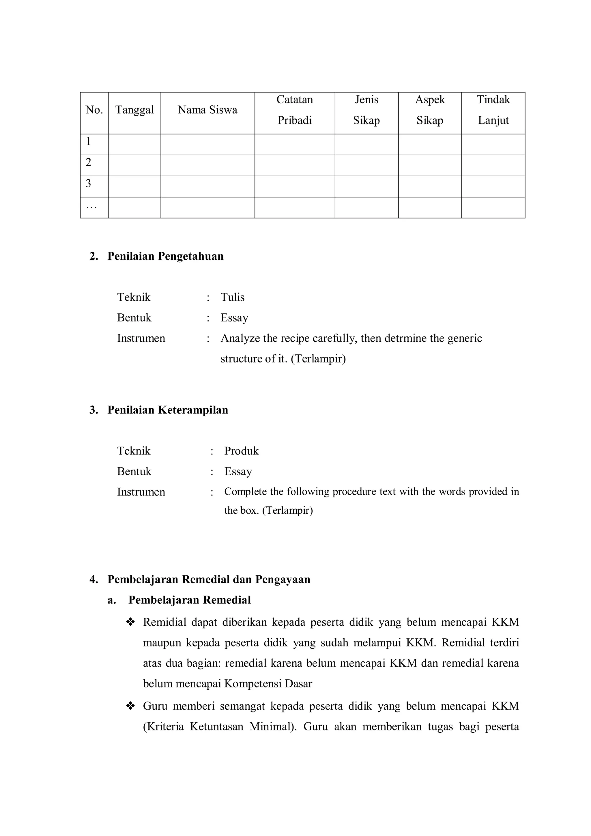 Rpp procedure text | PDF