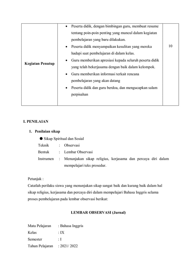 Rpp procedure text | PDF