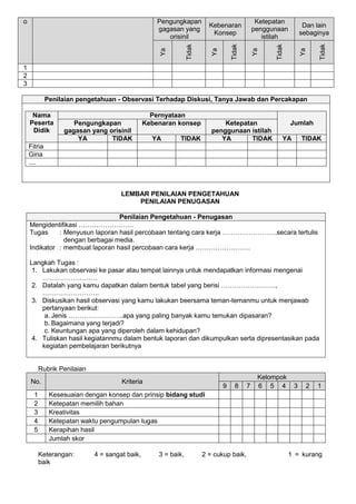 Rpp 1 lb. ipa 7. s1. kd 1. 2 objek ipa dan pengamatannya | PDF
