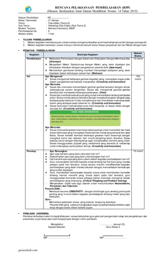 RPP 1 Lembar Kelas 4 Tema 6.docx