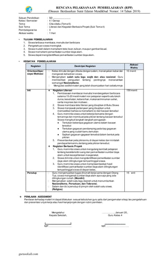 RPP 1 Lembar Kelas 4 Tema 6.docx