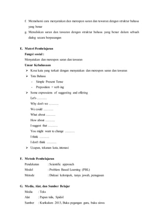 Rpp 2.1 (suggest and offer) | PDF