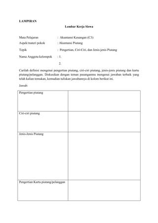 Rpp kurikulum 2013 materi piutang | DOCX