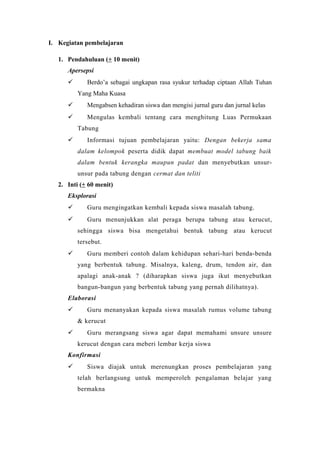 Rpp 2 bangun ruang sisi lengkung | DOC