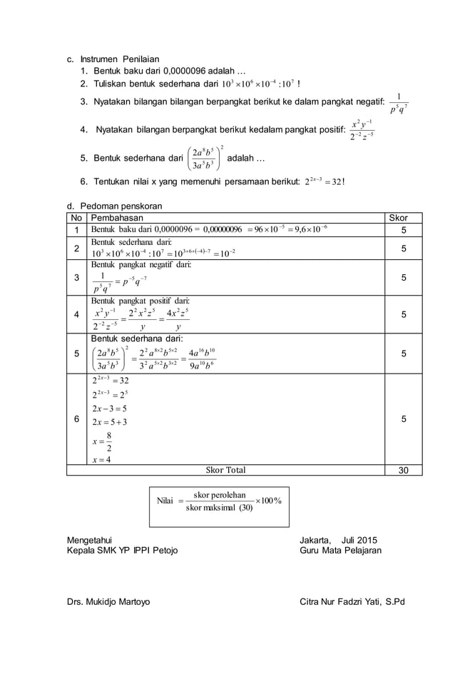 Rpp 2 eksponen | DOCX