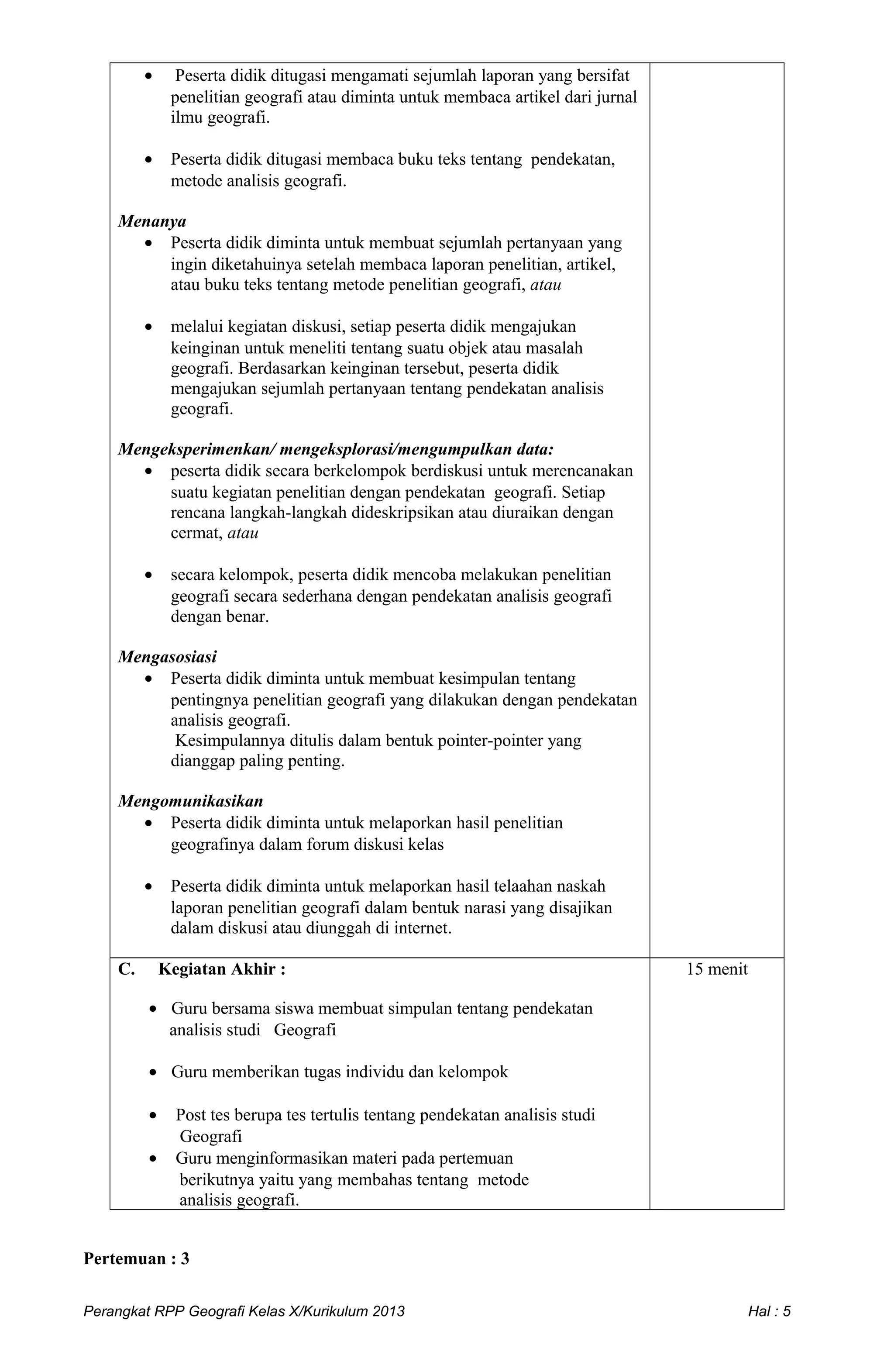 Rpp 2 geo langkah penelitian | DOC