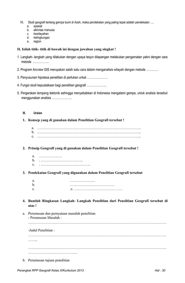 Rpp 2 geo langkah penelitian | PDF