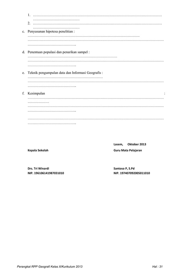 Rpp 2 geo langkah penelitian | PDF