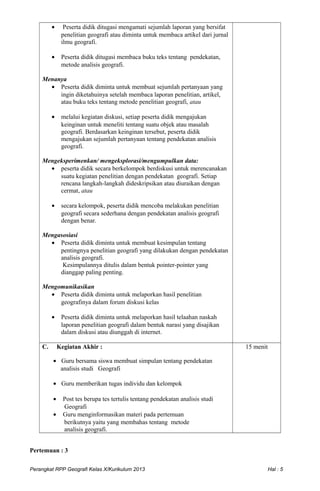 Rpp 2 geo langkah penelitian | DOC
