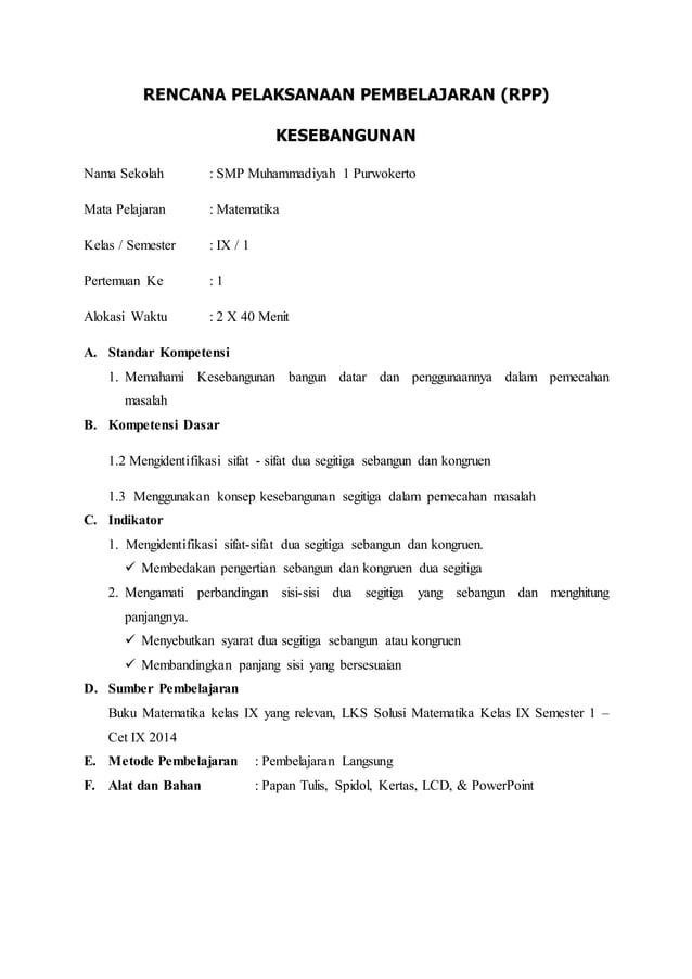 Rpp 2 kesebangunan | PDF